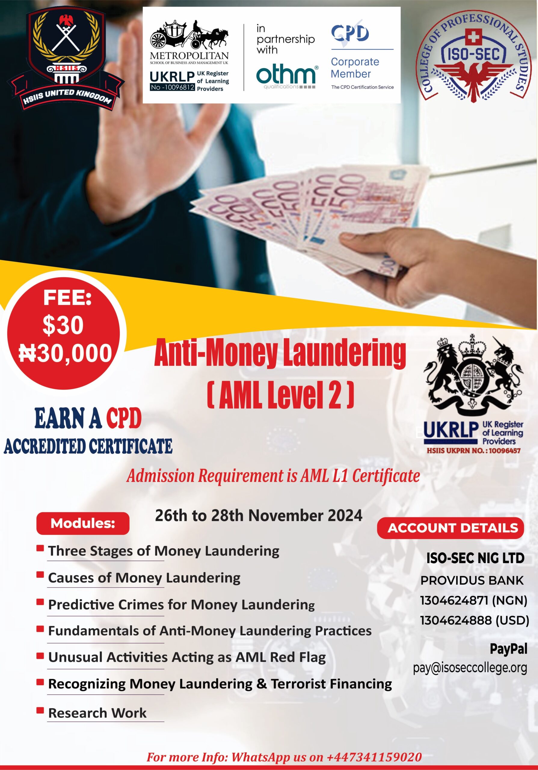AML Level 2 – Global Examination Portal