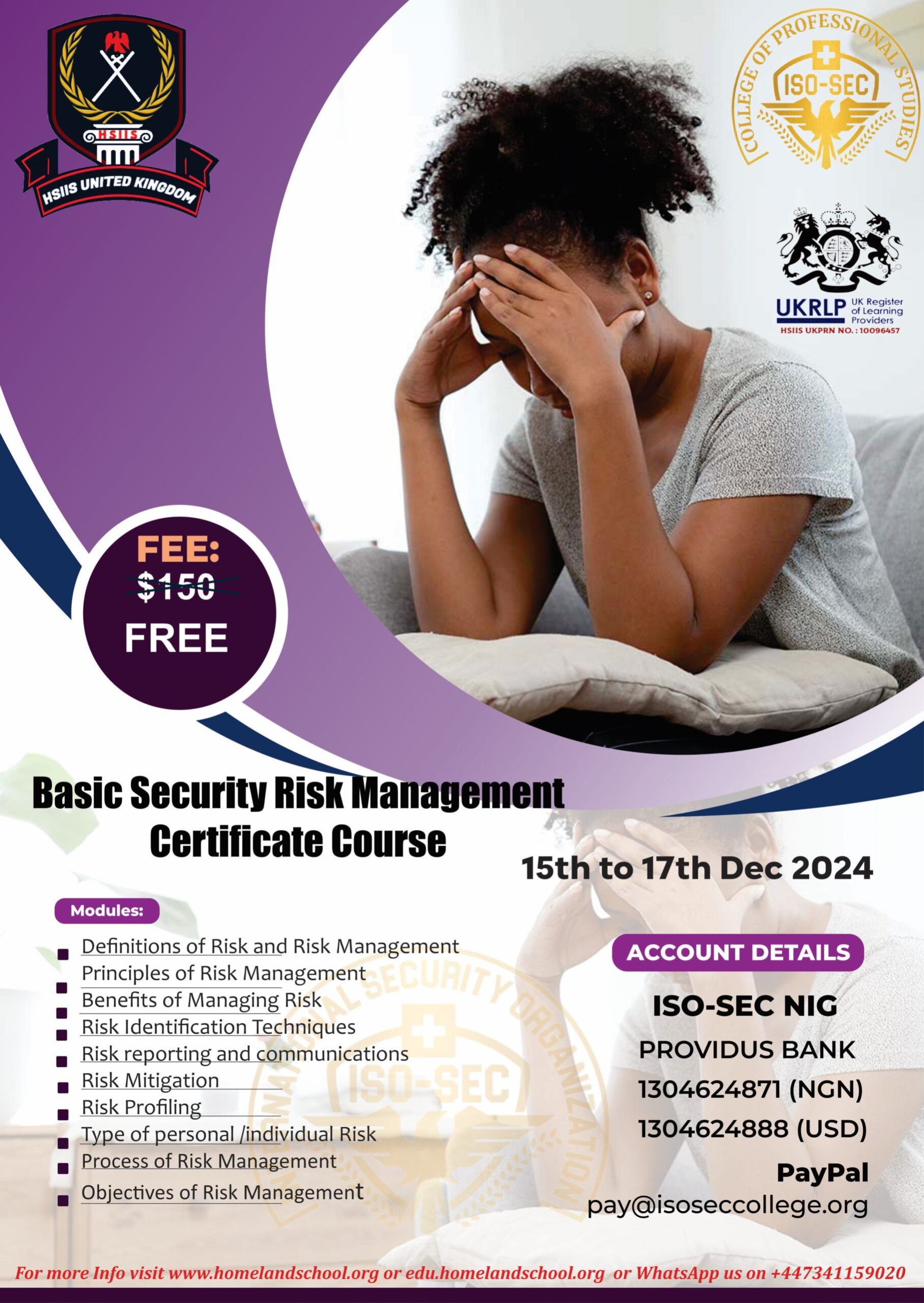 Basic Security Risk Management Course – Global Examination Portal